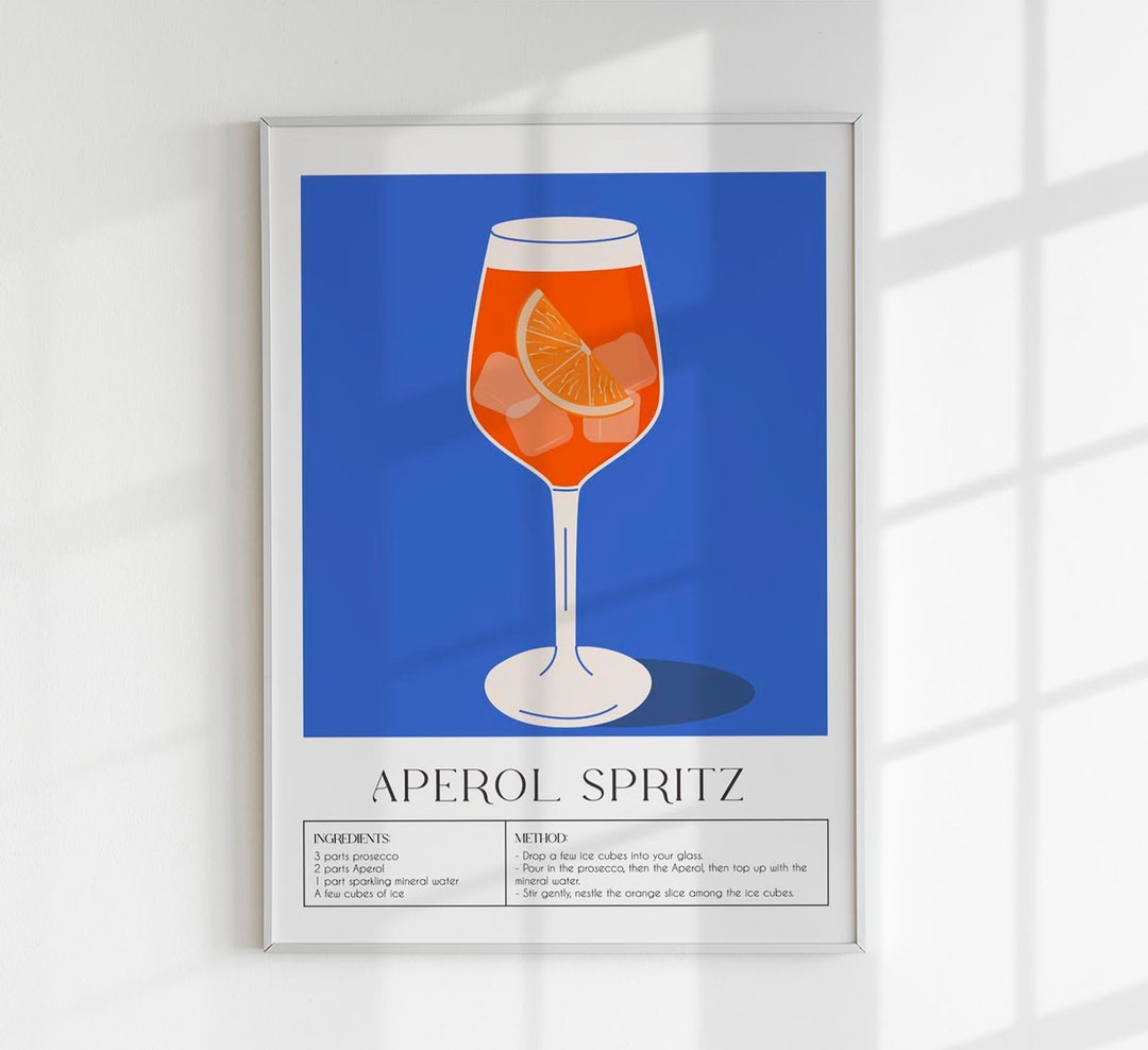 Aperol Spitz Art Print for Home Decor - Etsy