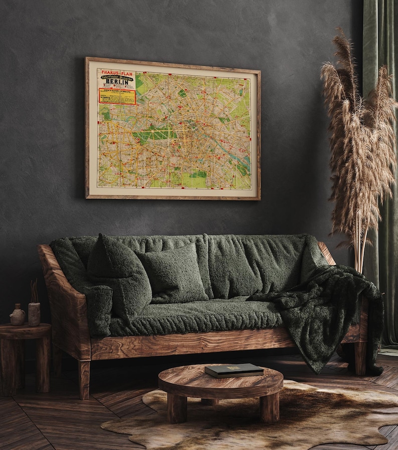 Antique 1922 Berlin Pharus Map Poster Art Print - Etsy Australia