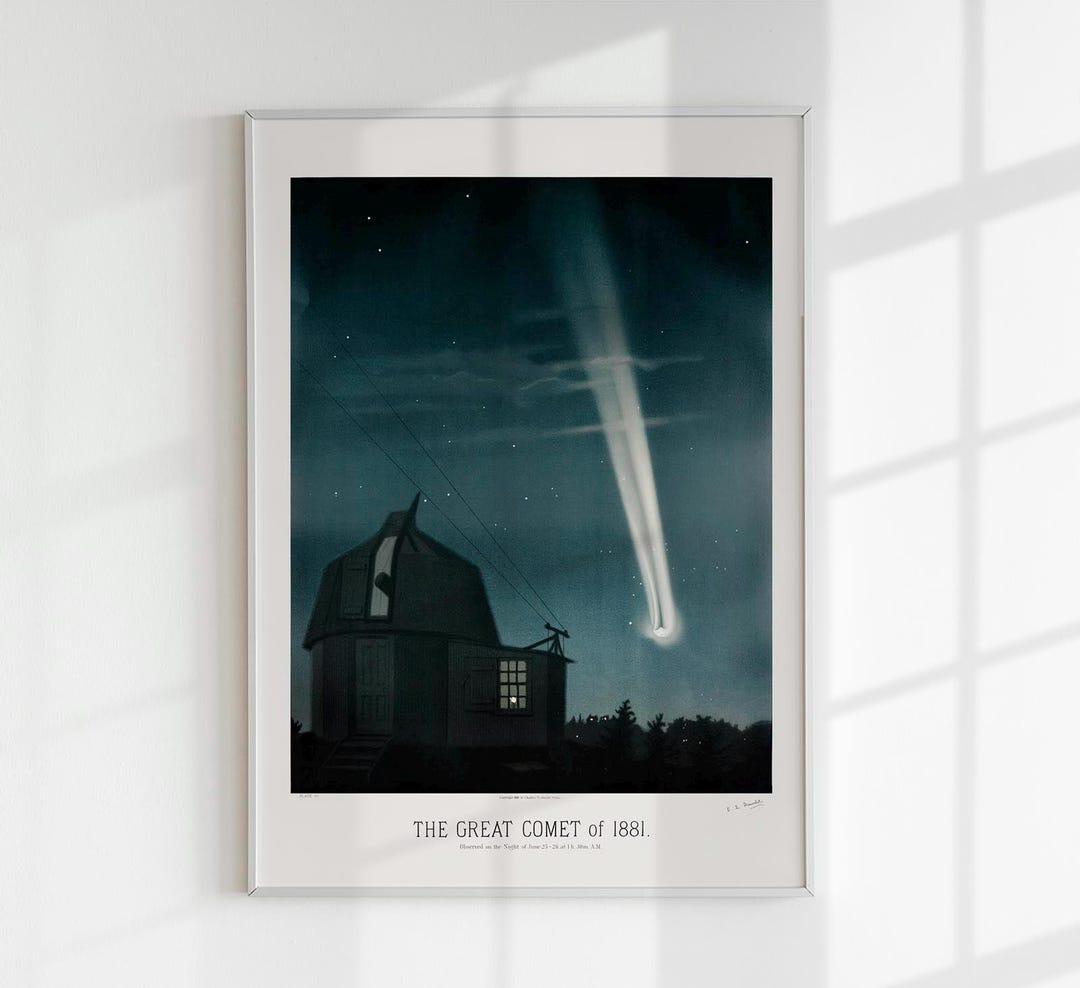 Trouvelot Comet Art Print: Vintage Astronomy Poster - Etsy