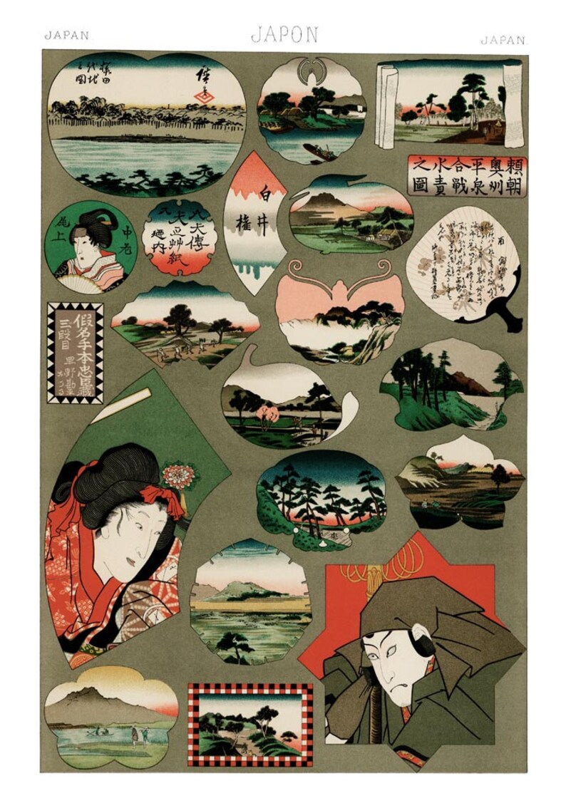 Collage Japon Japanese Print - Etsy