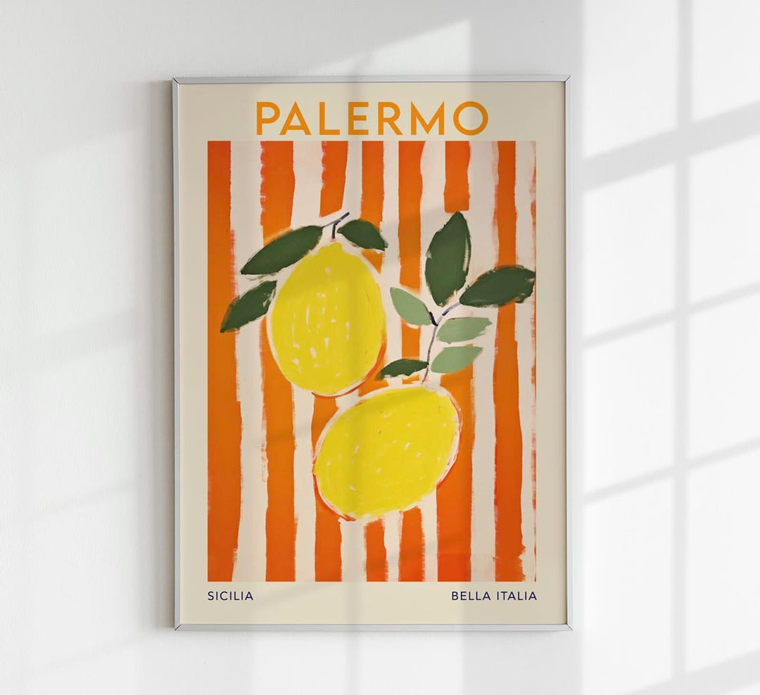 Palermo Food Travel Art Print for Home Decor - Etsy
