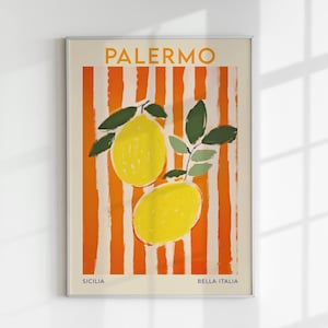 Palermo Food Travel Art Print for Home Decor - Etsy