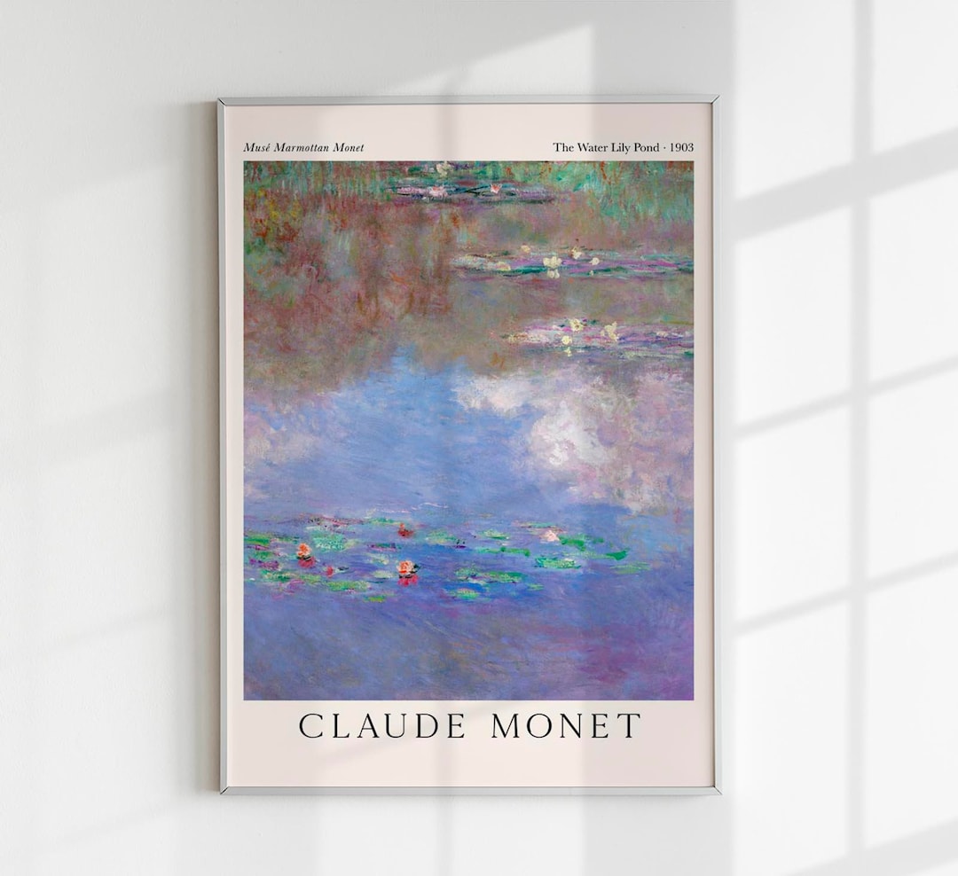The Water Lily Pond by Claude Monet Exhibition Poster Art Print - Etsy