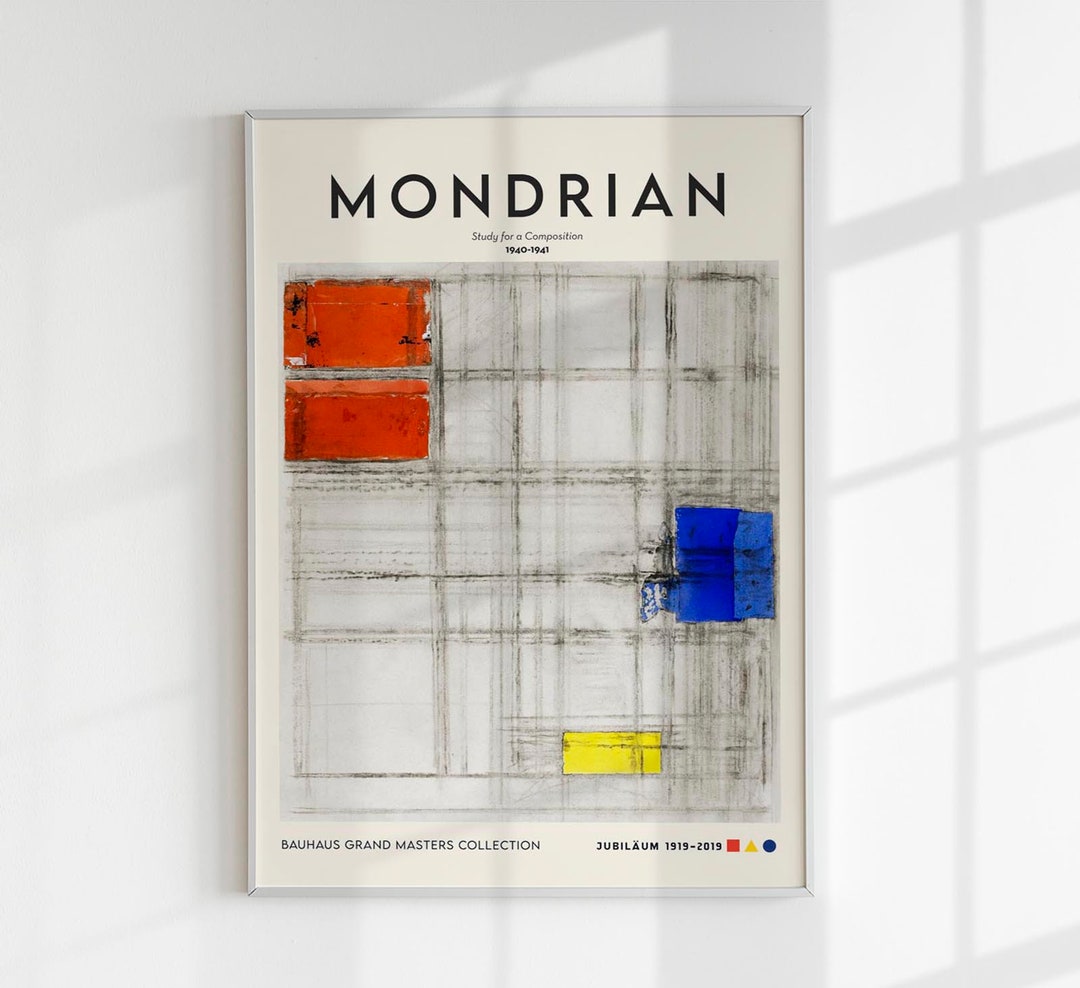 Study for a Composition by Piet Mondrian Exhibition Poster Art Print - Etsy