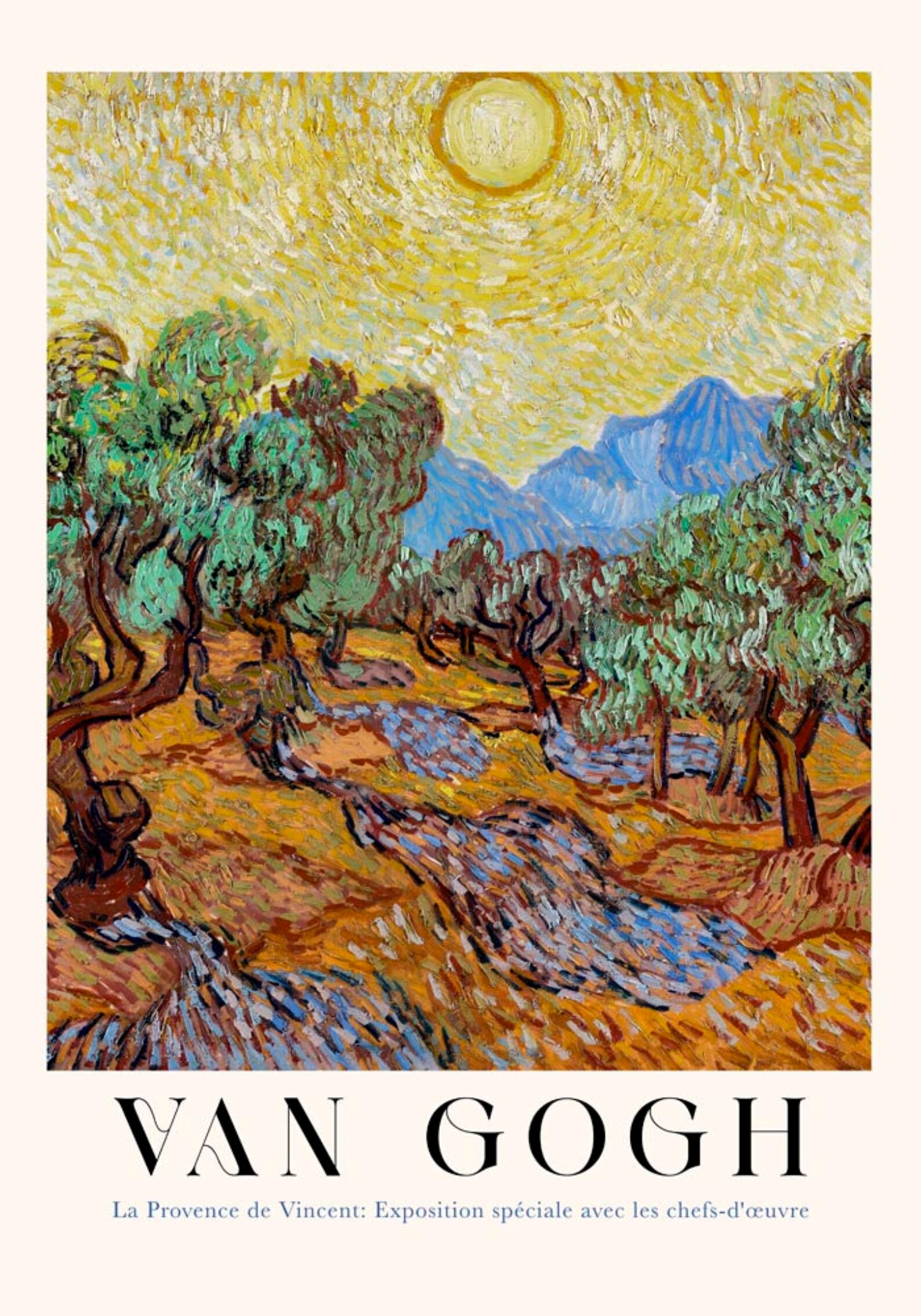 Van Gogh Olive Trees Exhibition Poster: Museum Art Print - Etsy