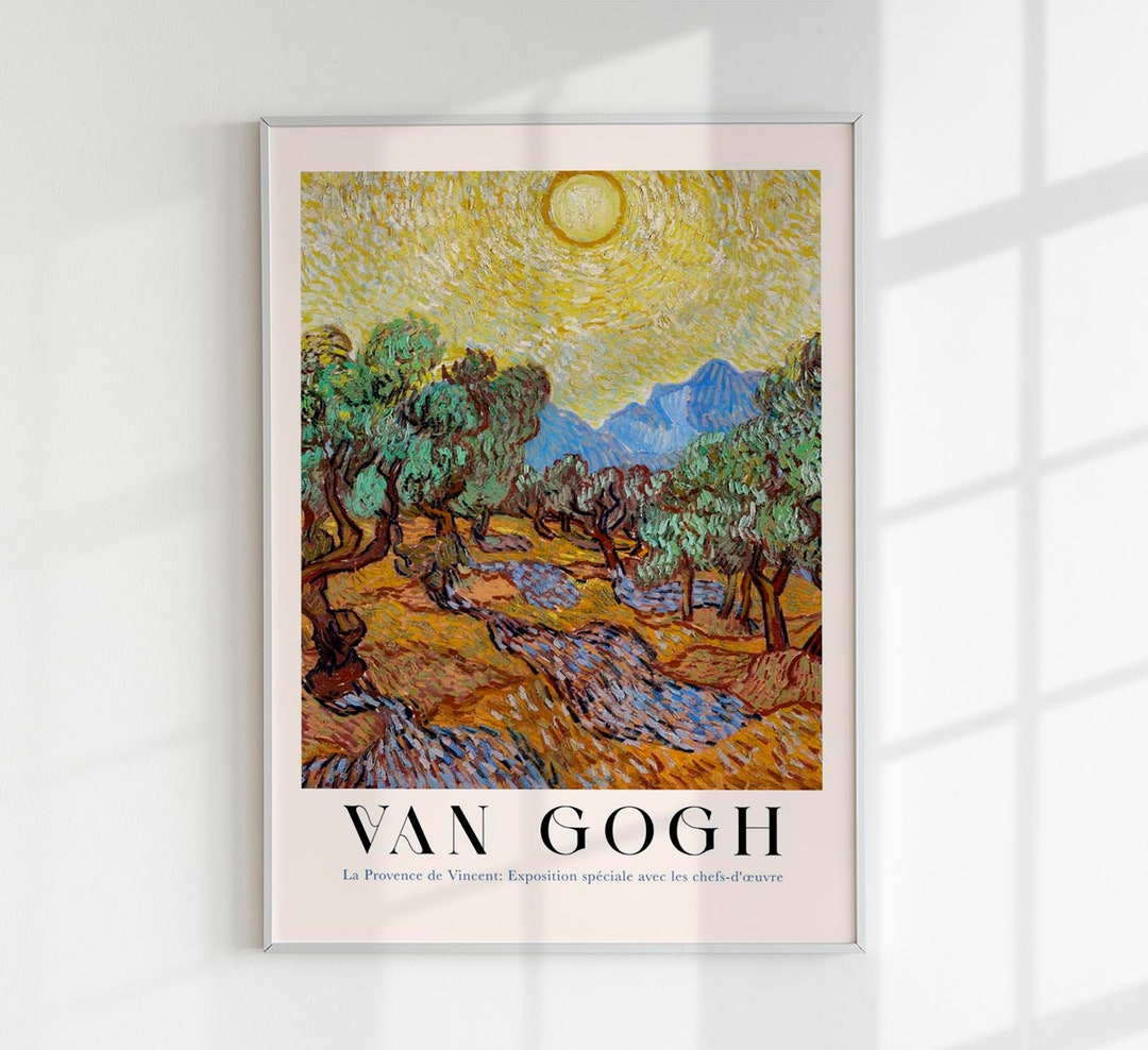 Van Gogh Olive Trees Exhibition Poster: Museum Art Print - Etsy
