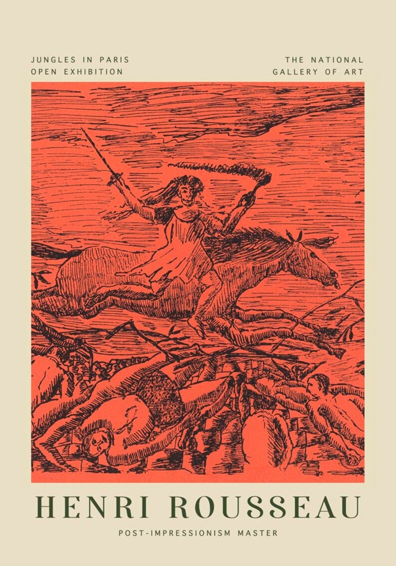 Henri Rousseau 'la Guerre' Exhibition Poster Art Print - Etsy