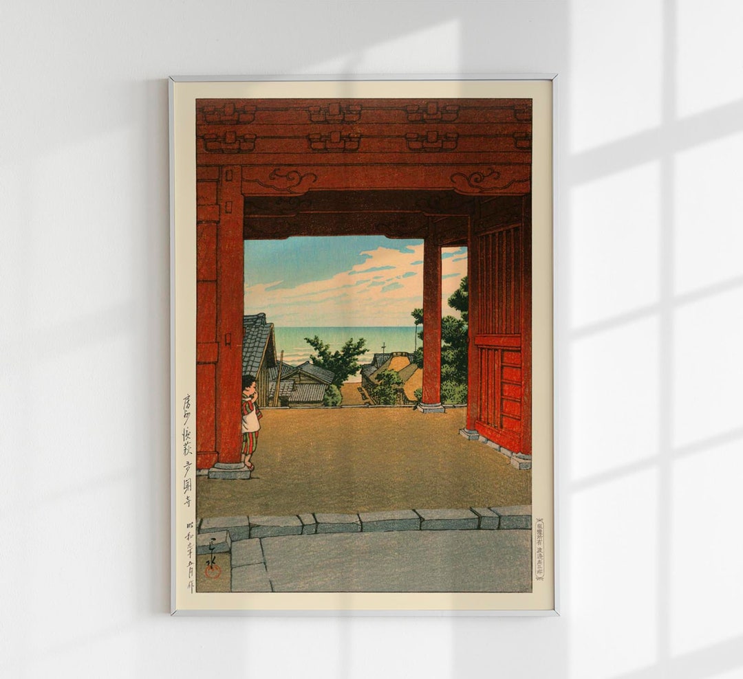 Tamon Temple at Hamahagi BY Kawase Hasui Japanese Print - Etsy