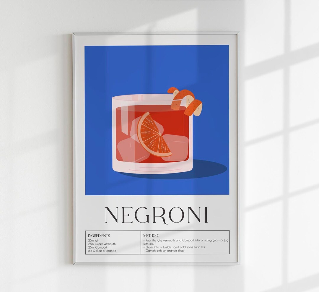 Negroni Art Print for Home Decor - Etsy