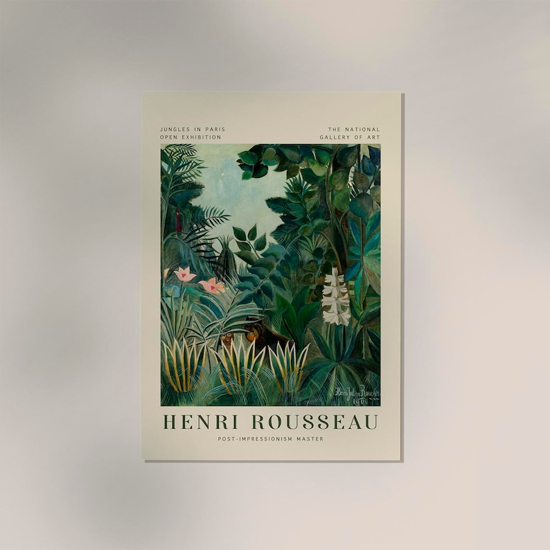 The Equatorial Jungle Rousseau Exhibition Poster Art Print - Etsy