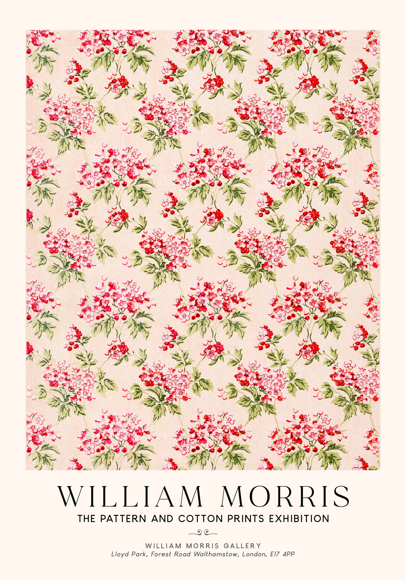 William Morris Pink Flower Art Exhibition Poster Art Print - Etsy