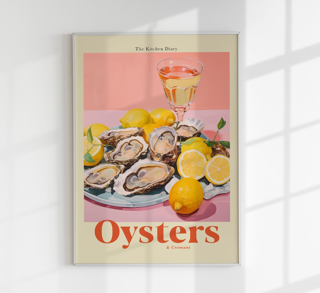 The Kitchen Diary: Oyster Art Print - Etsy