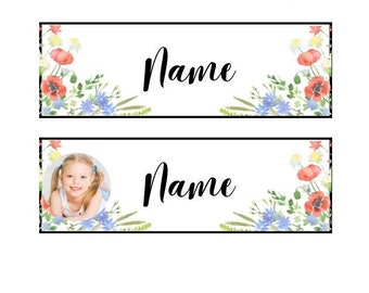 Butterfly Classroom Name and Picture Tags (editable) Canva - Etsy