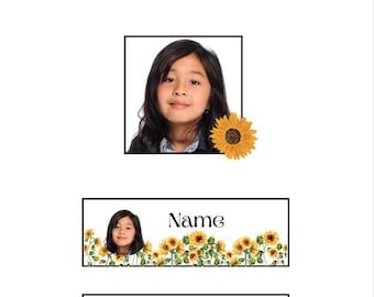 Greenery Classroom Name and Picture Tags editable Canva - Etsy