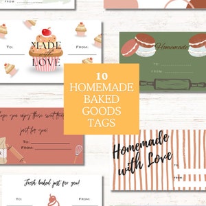10 Homemade Baked Goods Tags Printable Tags Cookie Tags Gift Giving ...