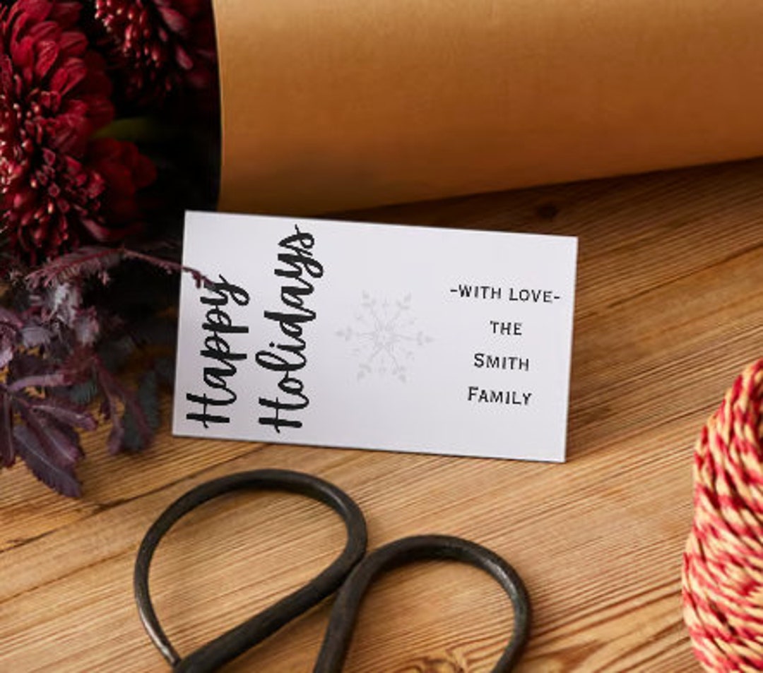 EDITABLE Happy Holidays Personalized Gift Tag Printable - Etsy