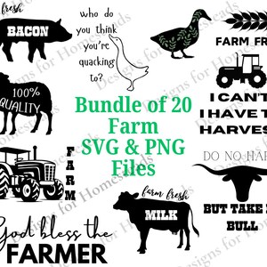20 Farm SVG & PNG Files | Cut Machine Files | Cricut Files | Laser ...