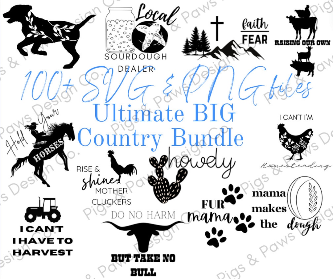 Country SVG & PNG File Bundle: Farmhouse Designs (digital Download) - Etsy