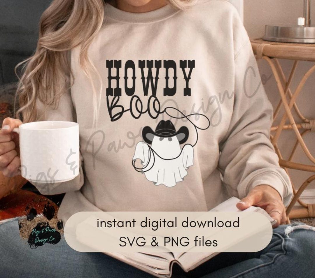 Howdy Boo Ghost SVG & PNG Files | Cut Machine Files | Cricut Files ...