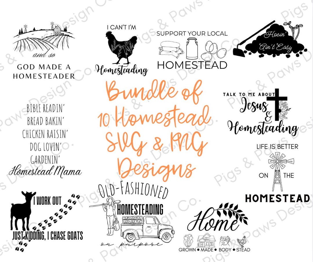 10 Homestead SVG PNG Files: Farm Shirt Designs (digital Download) - Etsy