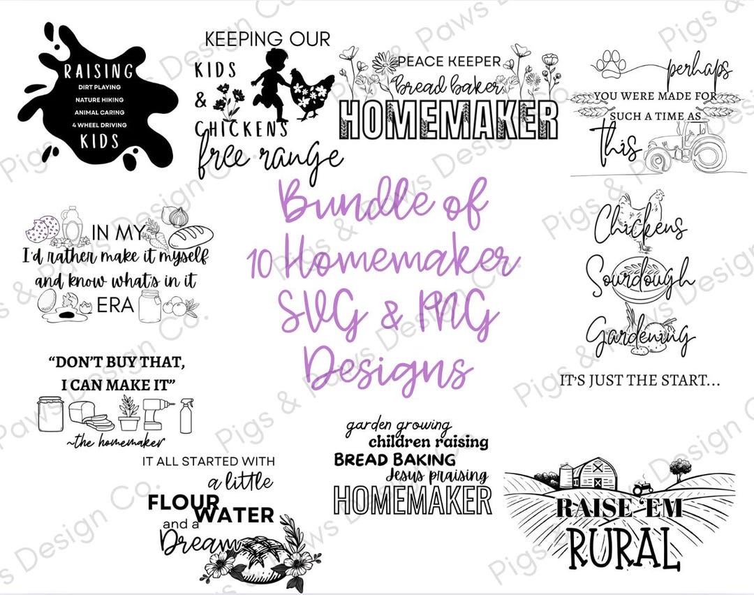 Homemaker SVG PNG Files: Homestead Designs (digital Download) - Etsy
