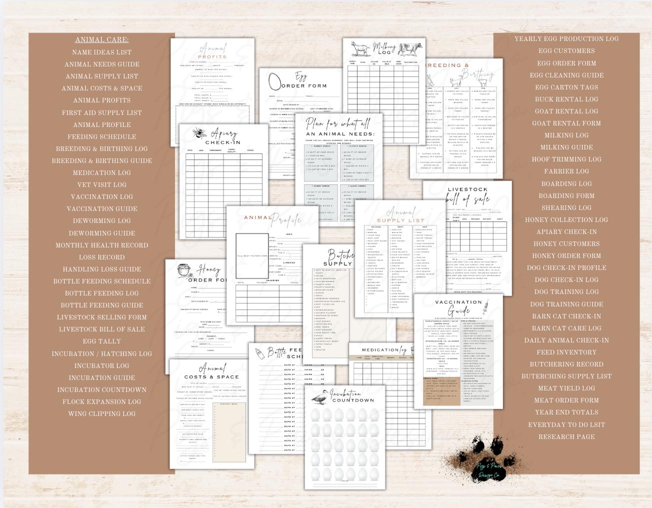 The Homestead & Farmstead Planner, Guide, and Log Book | Editable ...