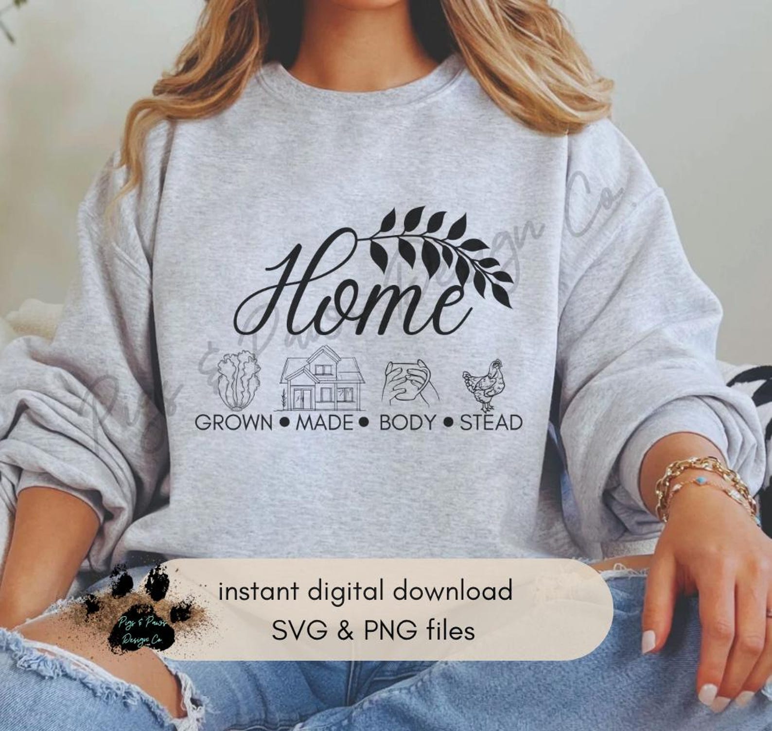 Homegrown Homemade Homestead SVG PNG Files: Cricut, Laser Cut Designs ...