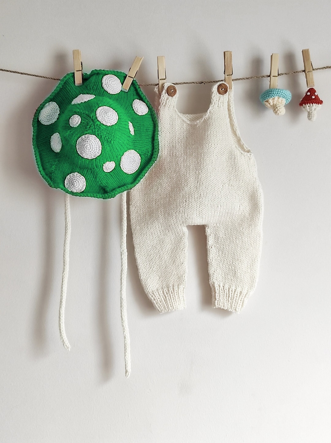 Newborn Mushroom Costume, Green Toadstool Mushroom Bucket Hat, Mushroom Clothing, Little ...