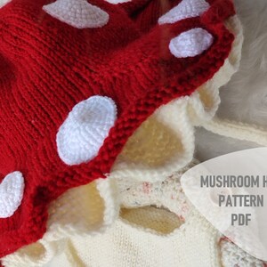 Knitting Pattern: Mushroom Hat for Baby, Mushroom Bucket Hat Knitting ...