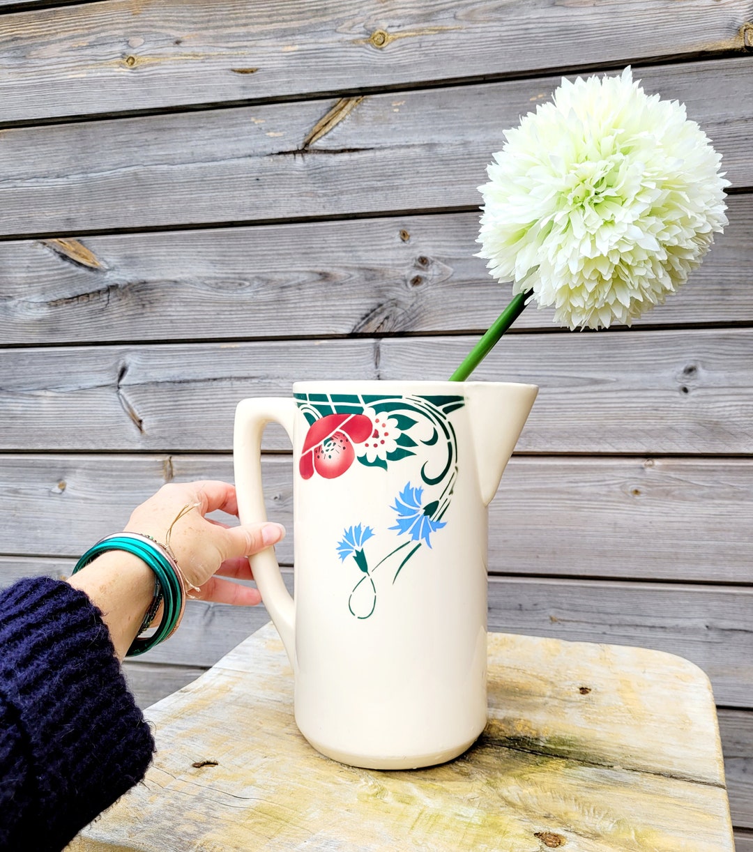 Magnificent Old Saint Amand Jug/carafe/pitcher - Etsy