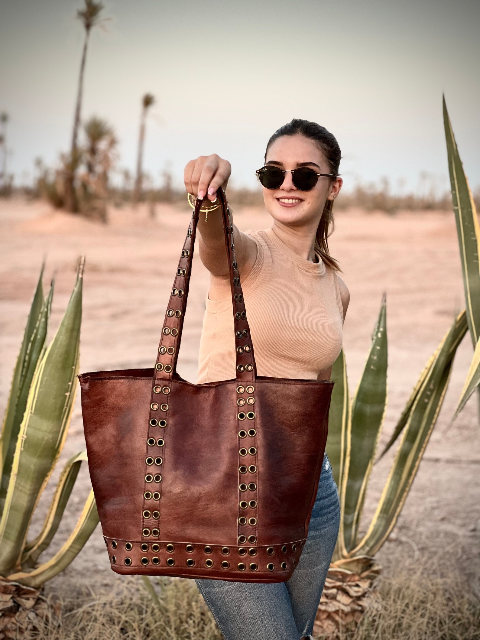 Versatile Brown Leather Tote Bag: Large, Slouchy, Soft, and High ...