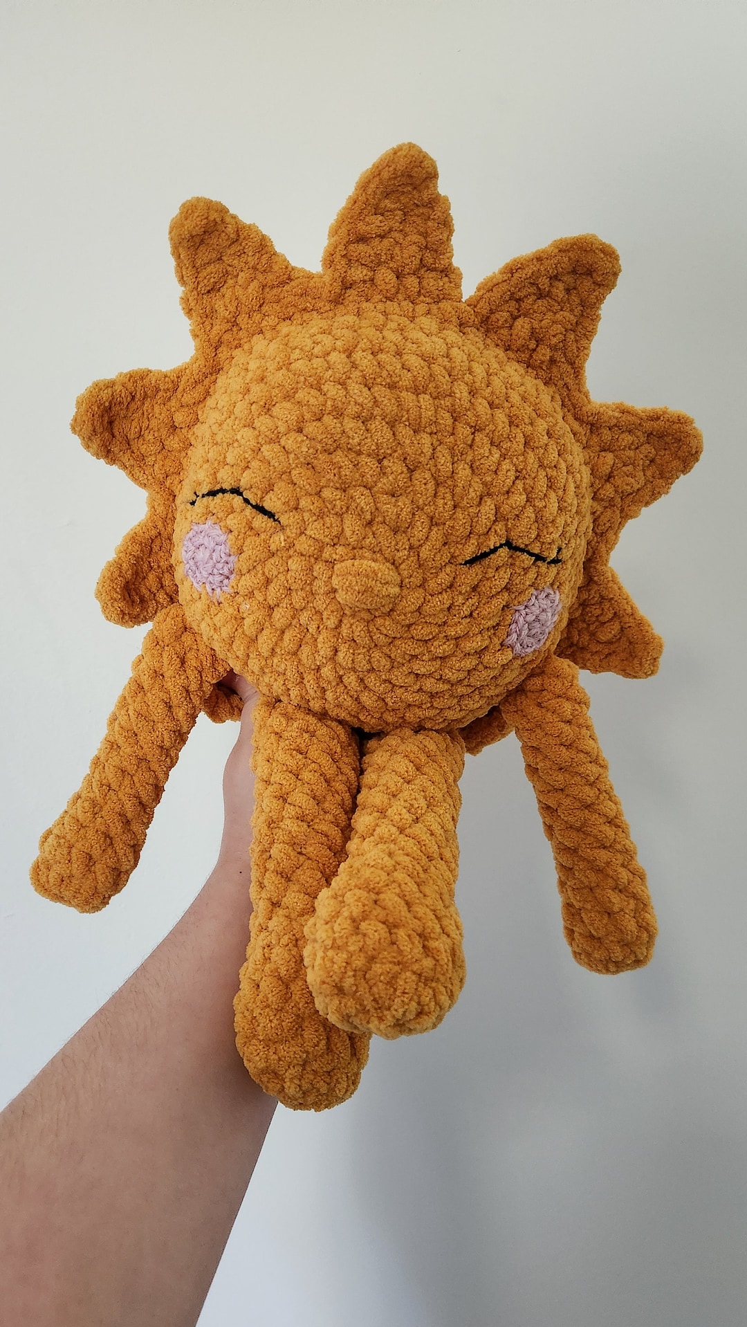 Crochet Sun Plushie Handmade Sunshine Doll MADE TO ORDER - Etsy
