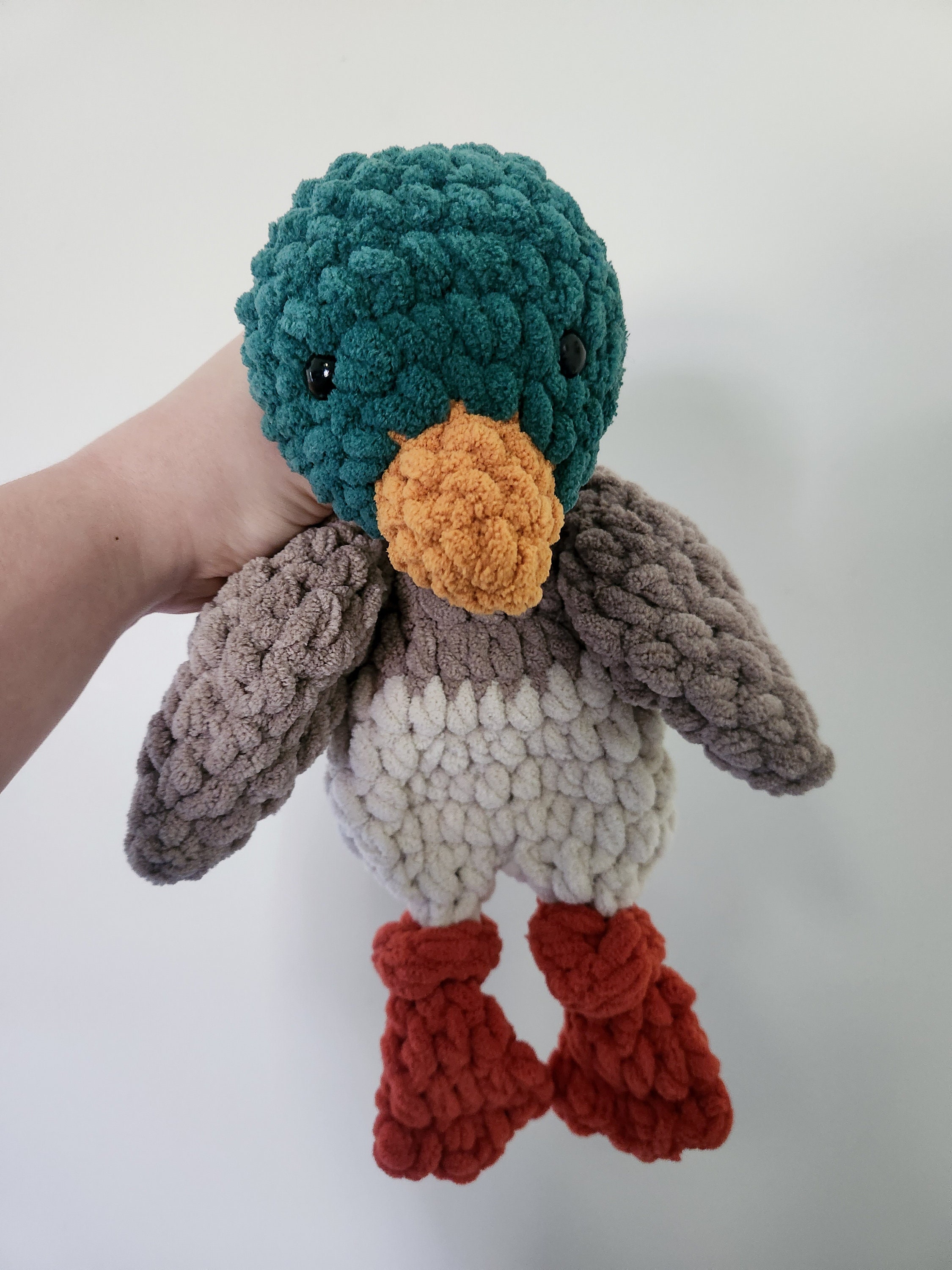 Crochet Duck Lovey Mallard Handmade Animal Snuggler Ready - Etsy