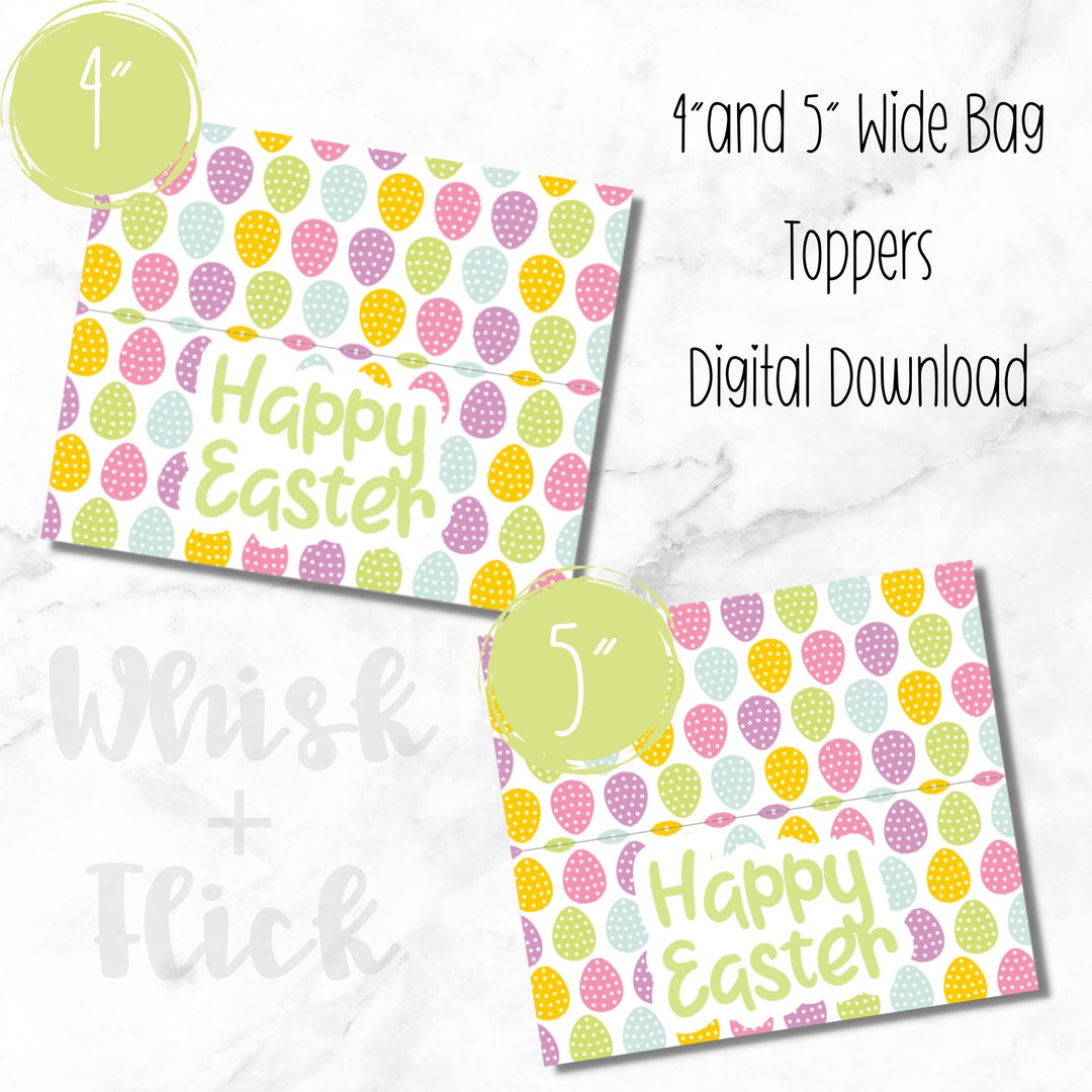 4in and 5in Cookie Bag Toppers | Cookie Bag Toppers | Easter Cookie Bag ...