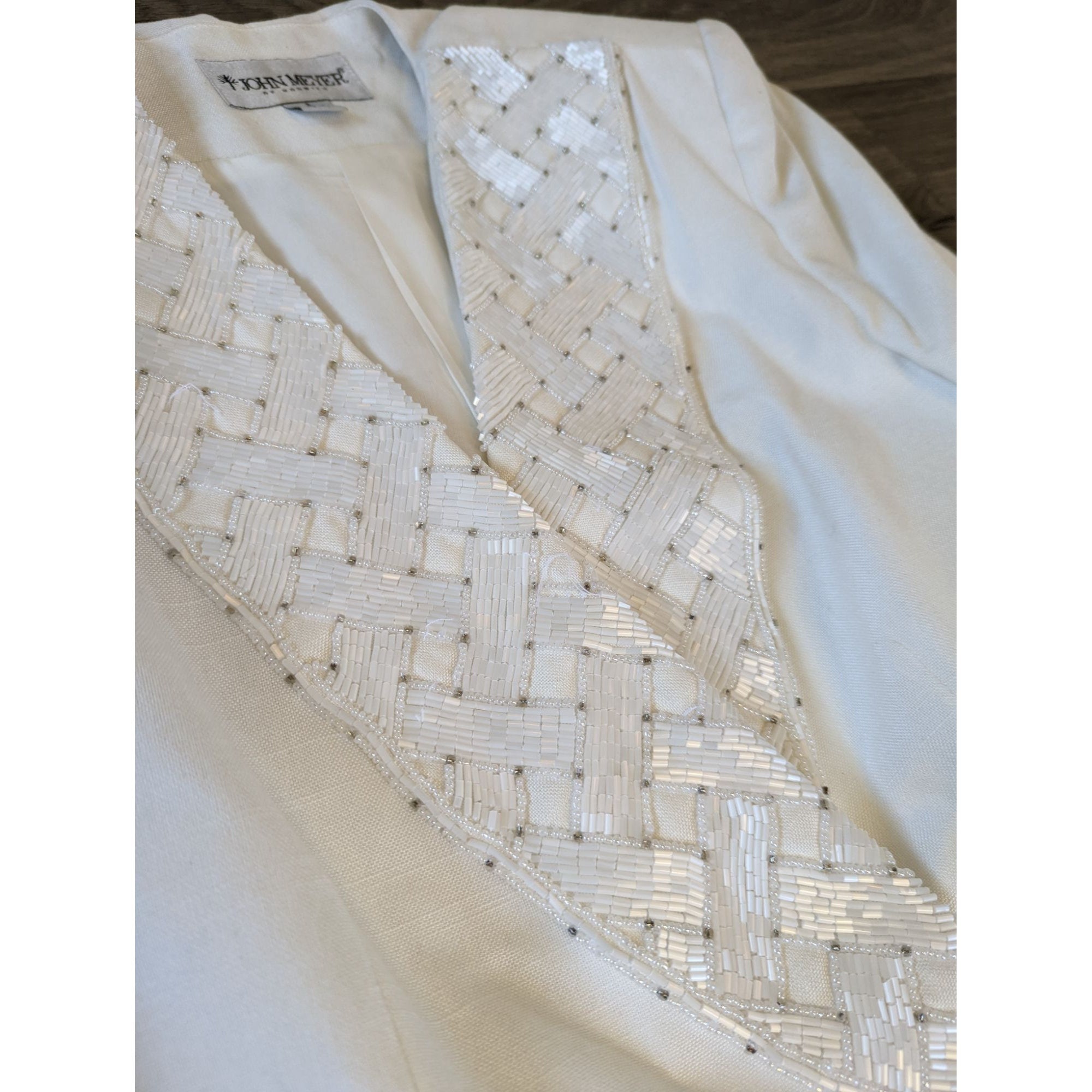 Vintage John Meyer of Norwich Cream Beaded Evening Suit Set - Etsy