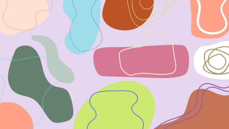 Zoom Background Abstract Shapes - Etsy