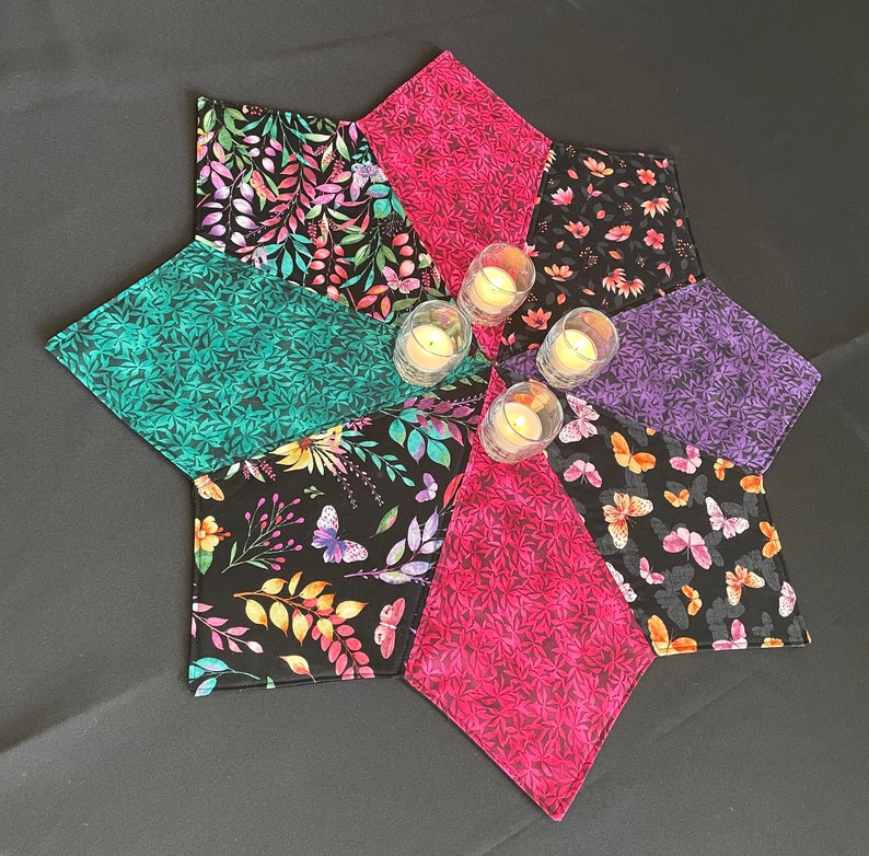 Jewel Tone Star Table Topper - 26" - Etsy