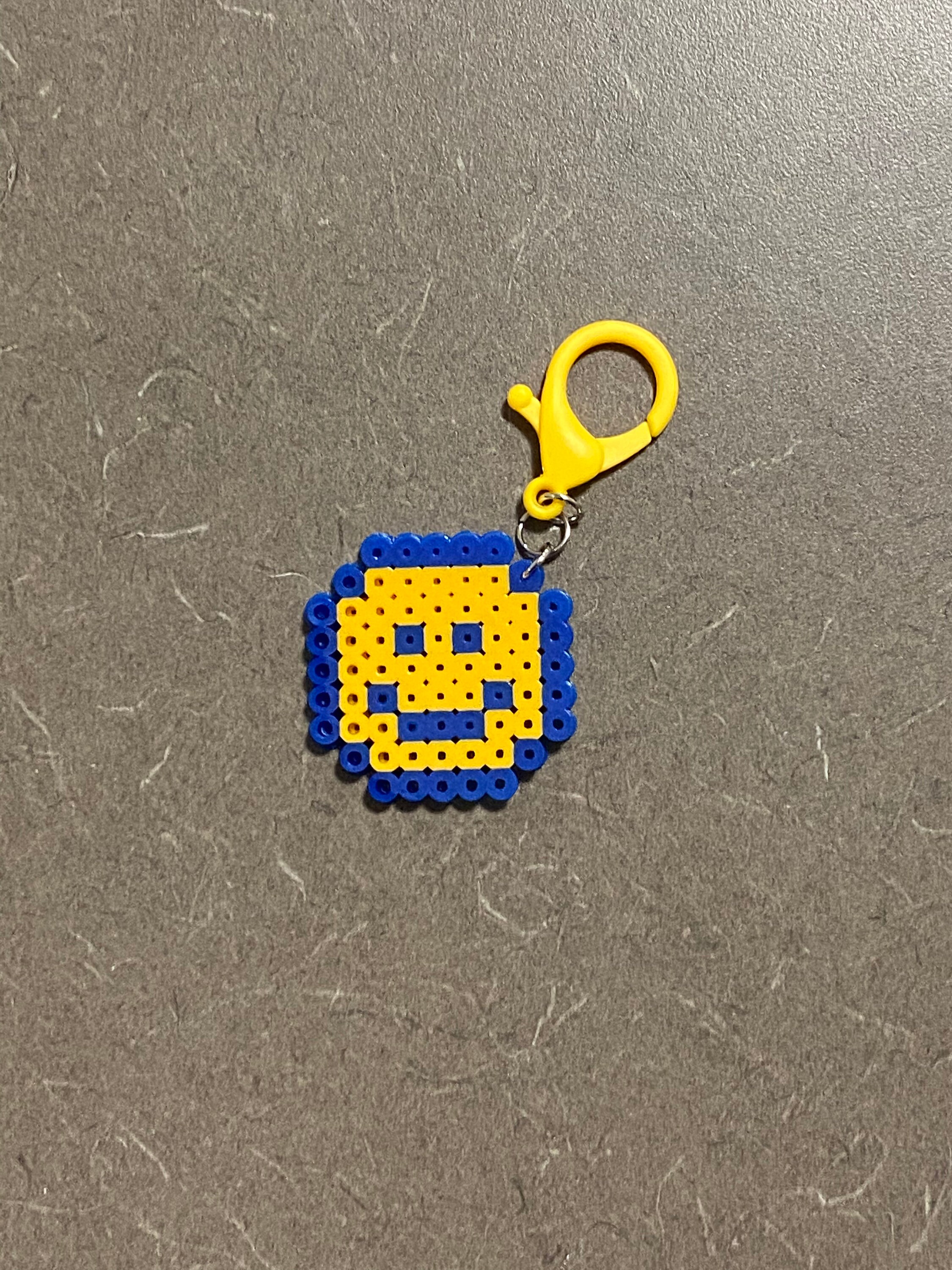Smiley Perler Bead Keychain - Etsy