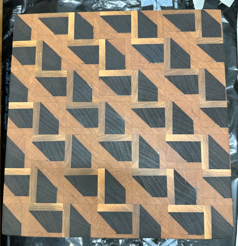 3D End Grain Step Pattern Cutting Board - Etsy