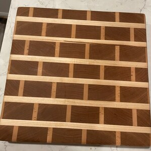 End Grain Brick Pattern Cutting Board - Etsy