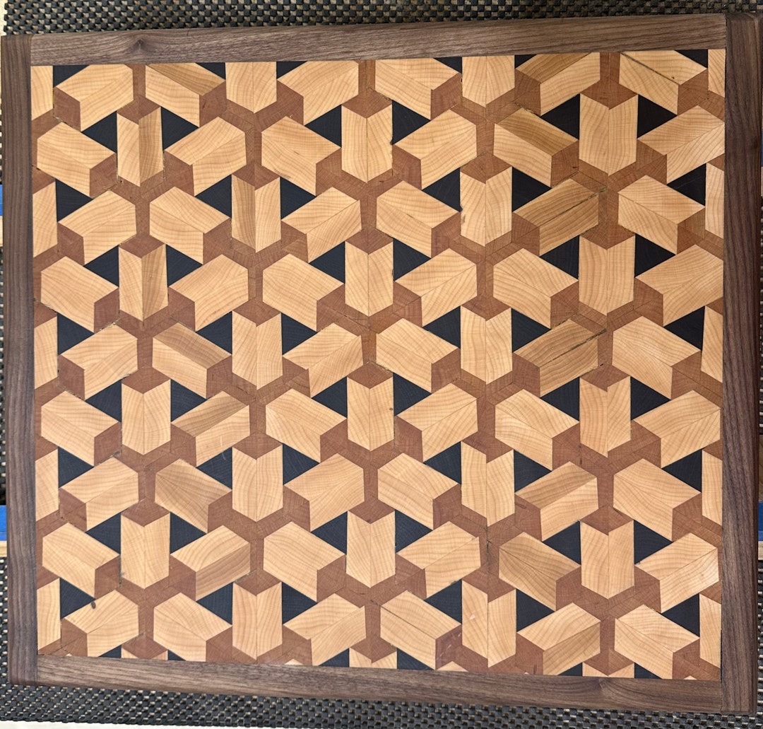 Scaffold Pattern End Grain Cutting Board: Walnut, Cherry, Maple - Etsy