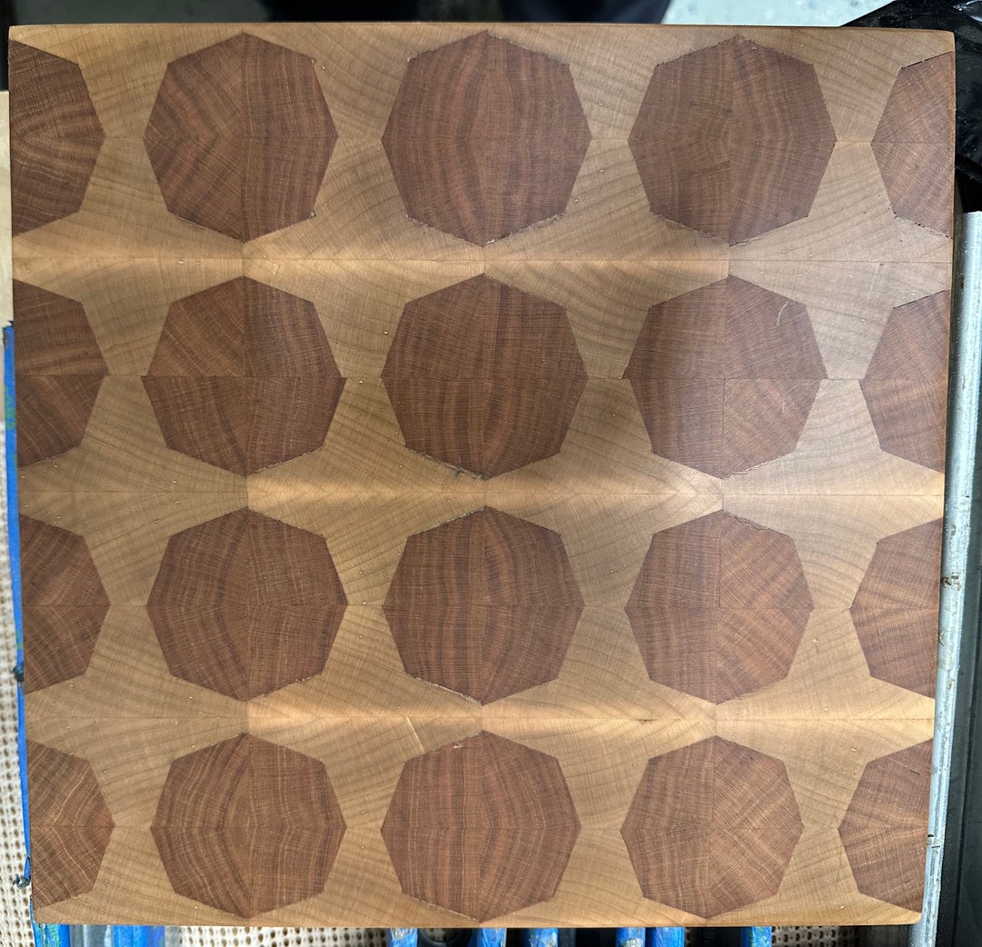 Octagonal Pattern End Grain Cutting Board - Etsy