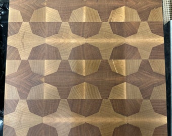 Octagonal Pattern End Grain Cutting Board - Etsy