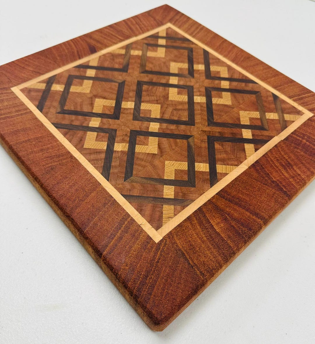 Woven End Grain Pattern Cutting Board - Etsy
