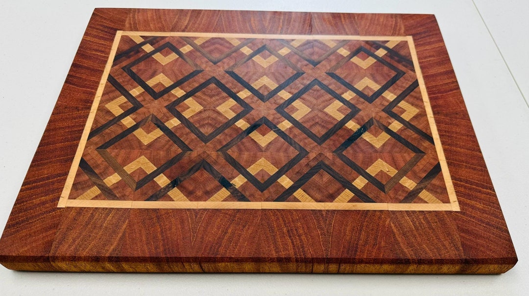 Woven End Grain Pattern Cutting Board - Etsy