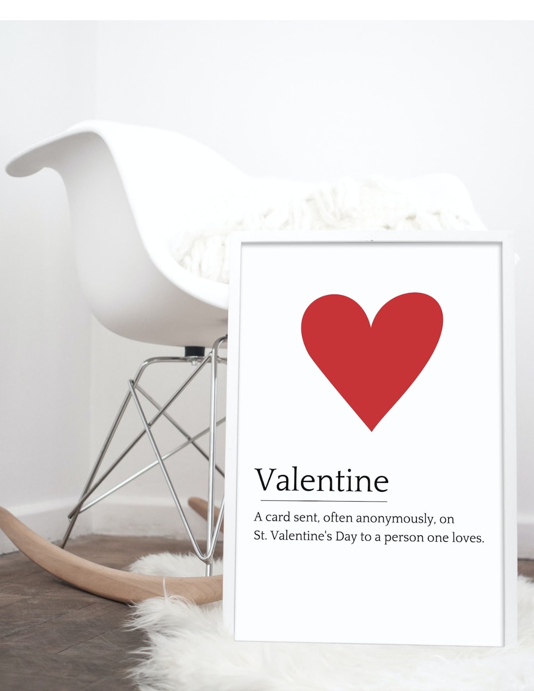 Heart Printable Wall Art Valentine Definition Poster Large Theme Love ...