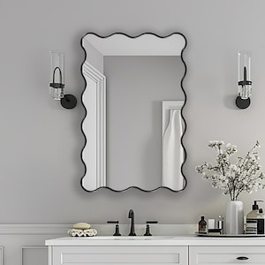 Modern Wall Mirror | Squiggly Mirror | Unique Mirror for Living Room or ...