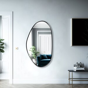 Curvy Mirror, Asymmetrical Mirror, Pond Mirror, Irregular Mirror, Full ...