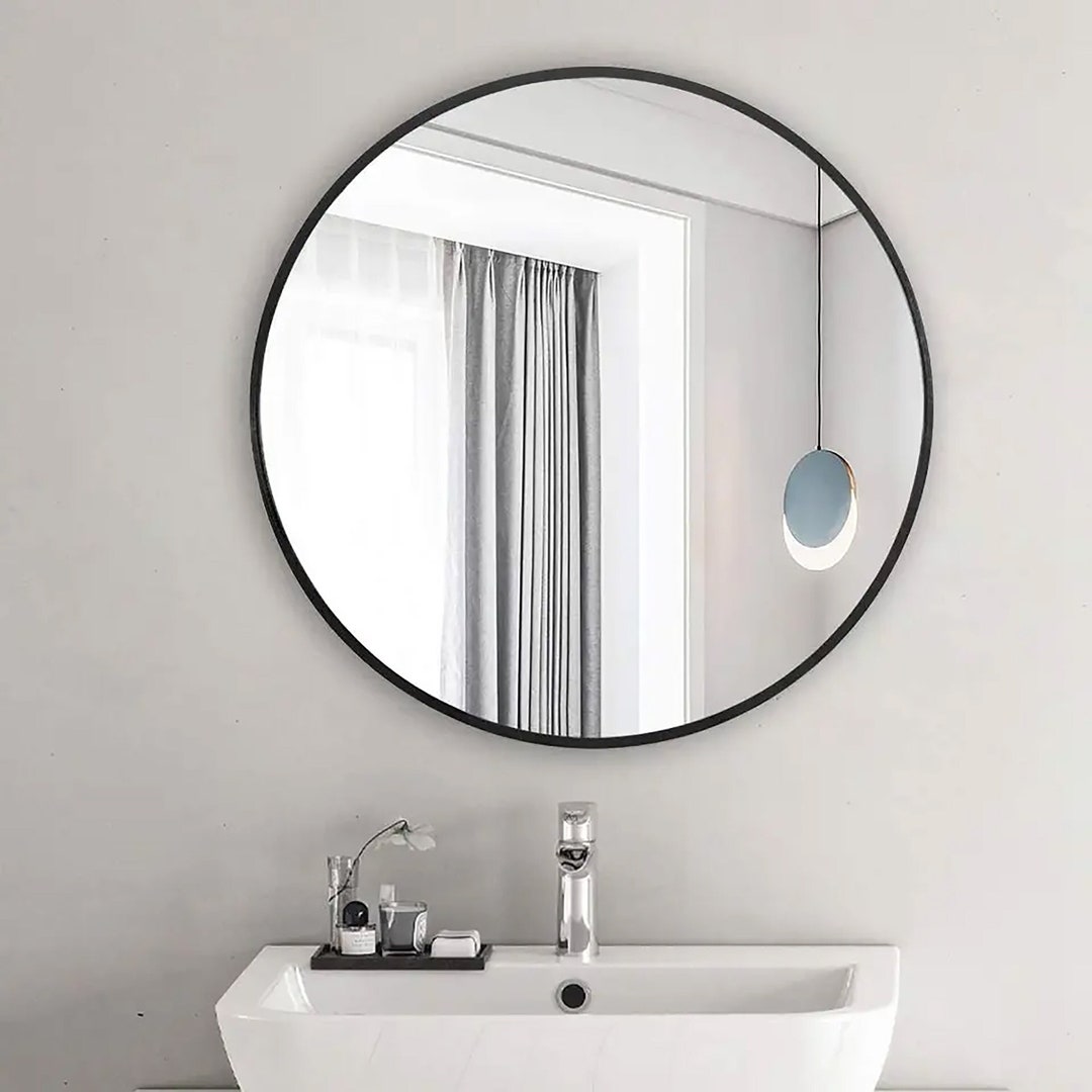 Round Mirror Minimalist Mirror Circle Mirror Round Wall - Etsy
