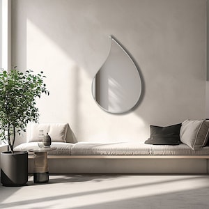 Teardrop Mirror | Waterdrop Shaped Wall Mirror | Modern Droplet Mirror ...